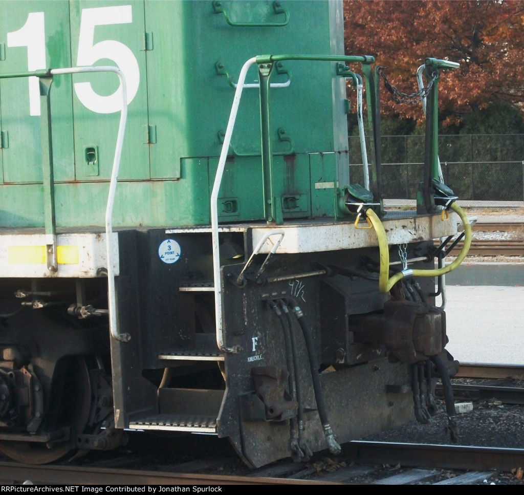 BNSF 1515, close up of rear pilot
